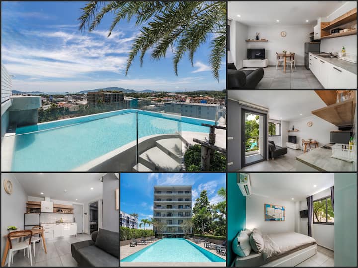 Modern Condo With Rooftop Pool, Gym & 5* Location - Phuket City