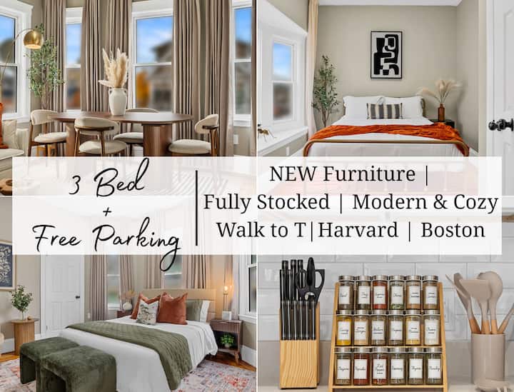New! Modern Retreat Near Harvard + Free Parking - Somerville, MA
