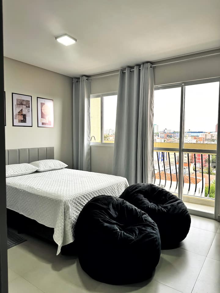 Studio 107 | Centro, 2 Quadras Uepg | Com Garagem - Ponta Grossa