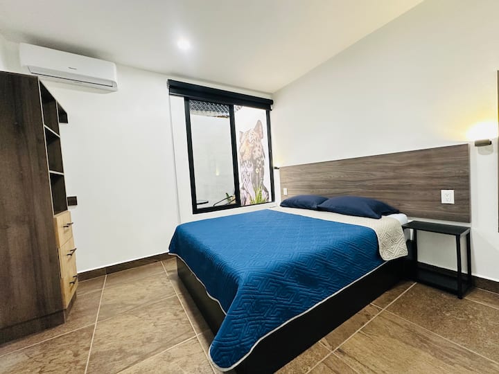 Loft A 10’ Del Zócalo-minisplit-gym-cocina-balcón - Oaxaca de Juárez