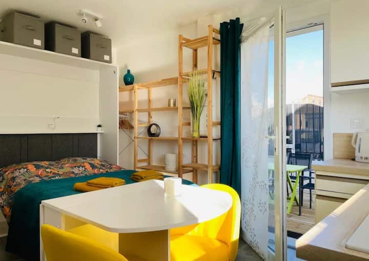 Studio, Au Calme Avec Terrasse - Romans-sur-Isère
