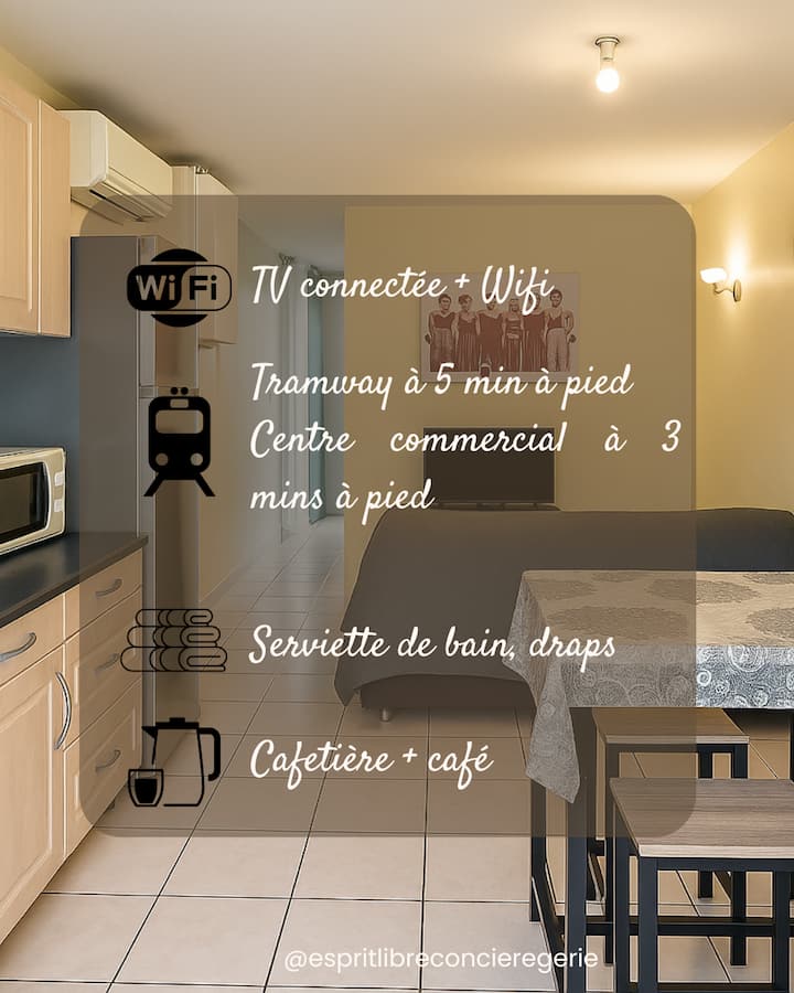 Charmant T1 Proche Montpellier –Calme Et Pratique - Juvignac