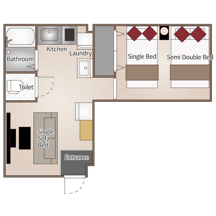 Namba Sta 1 Min By Train/cvs At 1st Floor/713 - Osaka