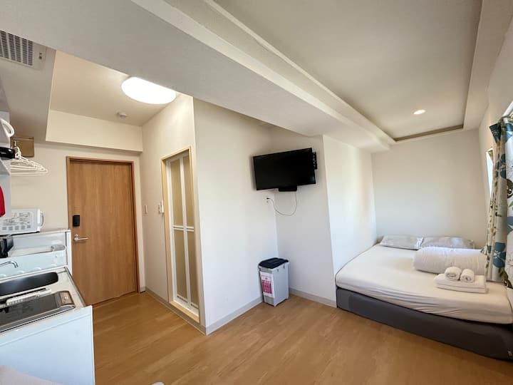 Skytree車站徒步5分 3间套房卫浴 機場直達 廚房 洗衣機 電梯 Amin Hotel - 마이하마