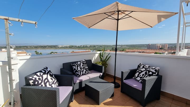 Terraza Chill & Vistas A Las Salinas | Playa Lisa - Santa Pola