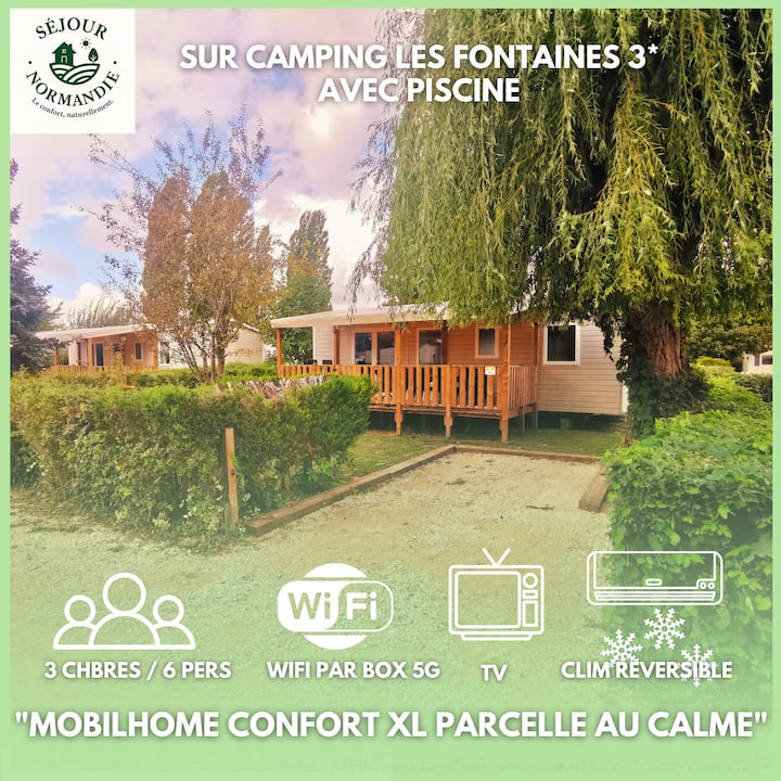 Mobilhome Confort 6p 3chbres Au Calme Camping 3* - Anet