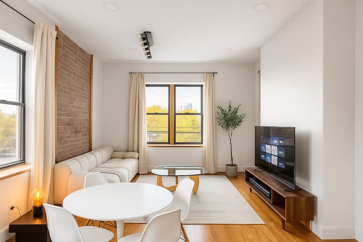 Velvet Winter Skyline | Boho 2br 15 Min To Nyc - Jersey City, NJ