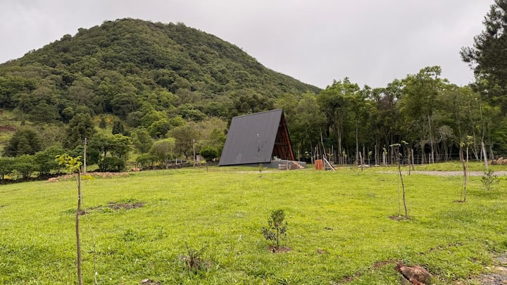 Cabana Com Vista E Lareira Em Sítio Gramado Rs - Gramado