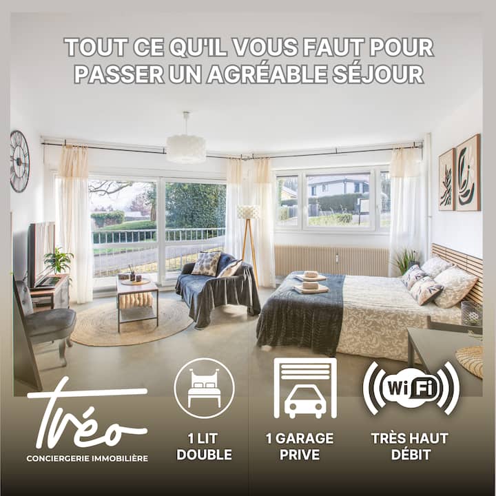 L'eden Appart’•fibre•garage•balcon•calme•cosy - Montbéliard