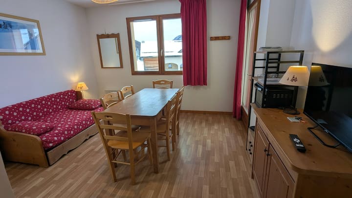 Appt 3p6. Vue Pistes, Ski Aux Pieds, Piscine, Wifi - Lac des Cordes