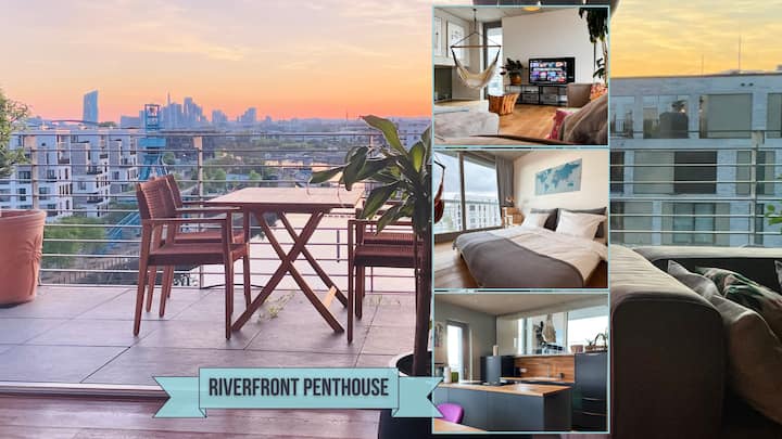 Penthouse | 1,700 Sqft W/ Skyline View & Parking - 美因河畔法蘭克福
