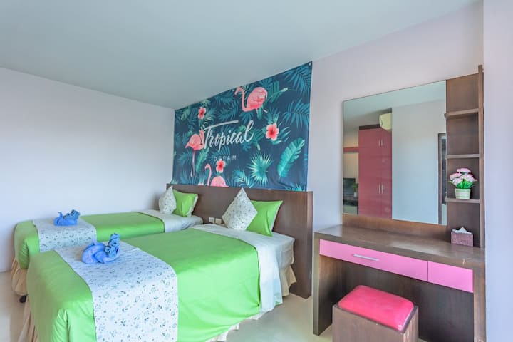 太阳花酒店一卧室双床房 - Patong Beach