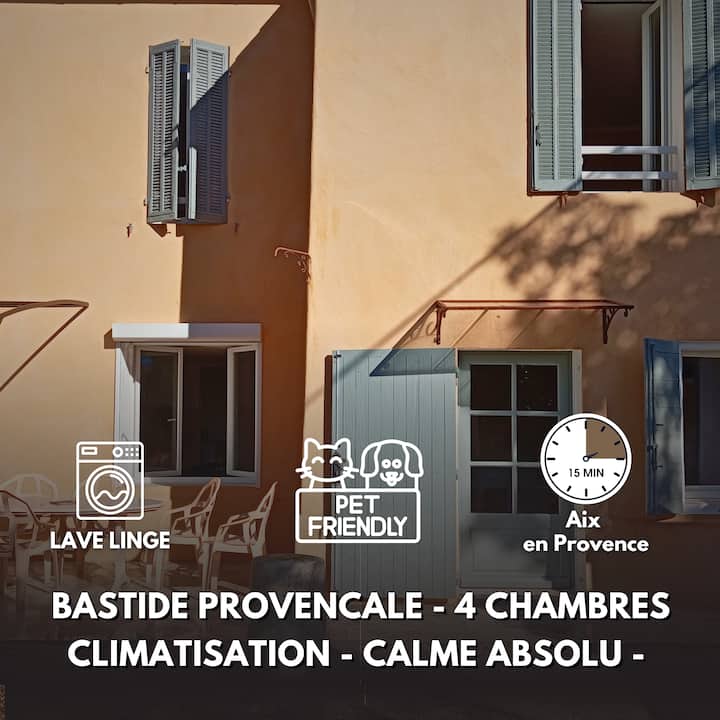 La Bastide De Couteron - Clim - Calme - 4 Chambres - Aix-en-Provence