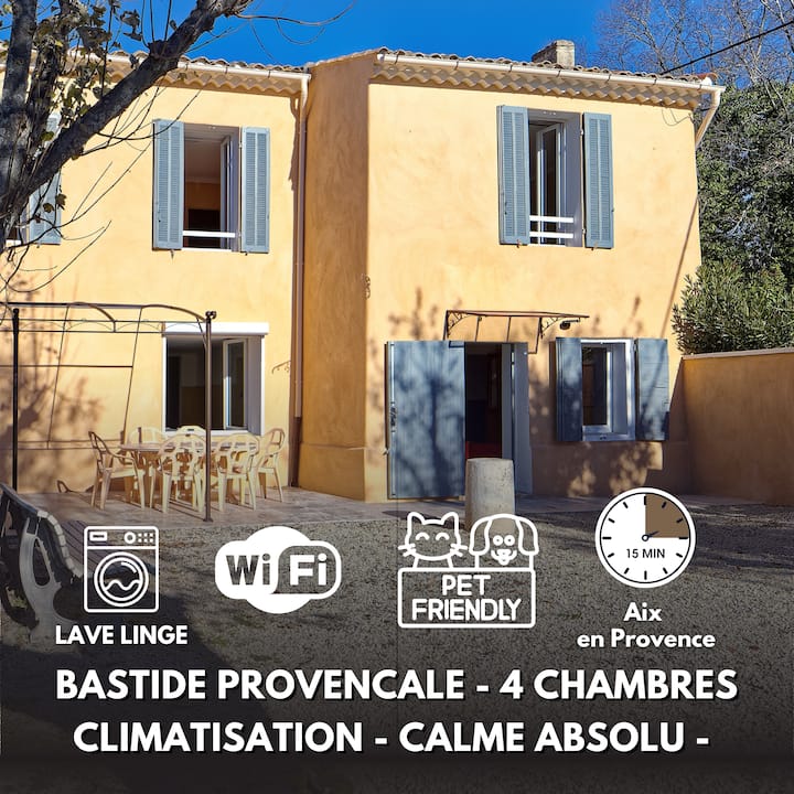 La Bastide De Couteron - Clim - Wifi - 4 Chambres - Aix-en-Provence