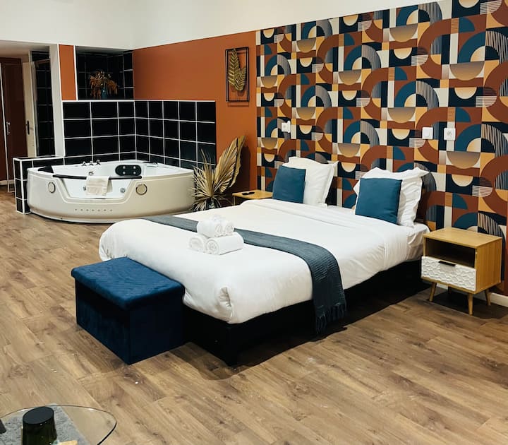 Ng Prestige- Suite Terracotta - Balnéo- Projecteur - Tourcoing