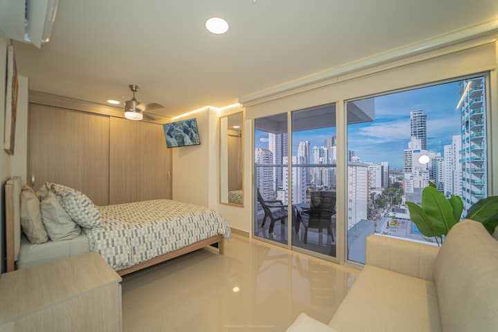 Duplex Moderne Avec Balcon Et Vue Sur Sky View - Cartagena