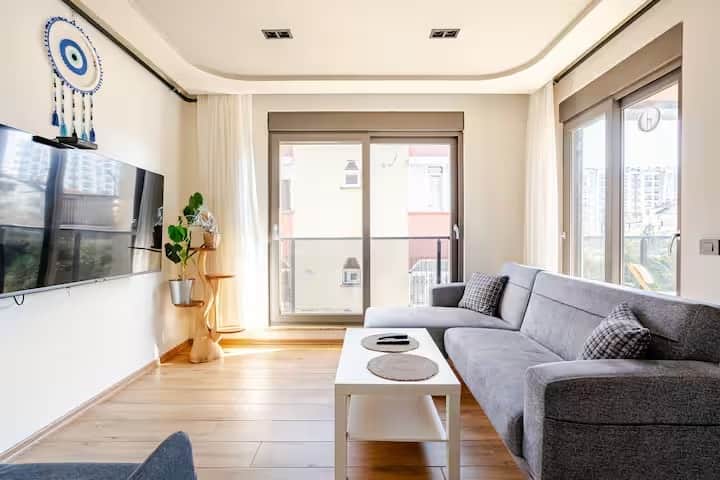 Denize 5 Dk |Lüks 1+1|yerden Isıtma & Hızlı Wifi - Antalya