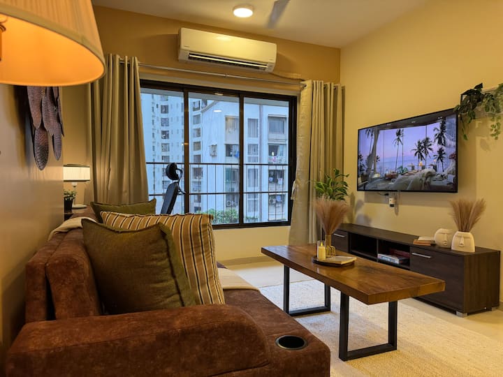 Boho 1bhk 10 Mins To Sea Daily Clean Wifi 55 Tv - Mumbai