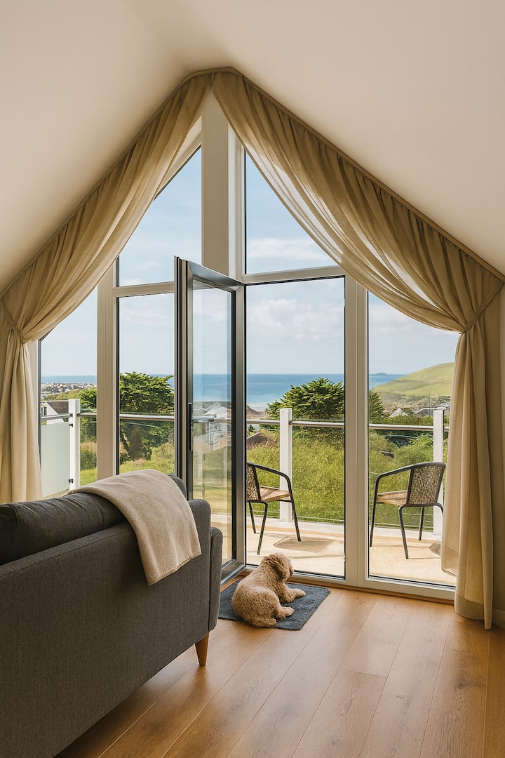 Perranporth Retreat – Sea & Sunset Views + Parking - Perranporth