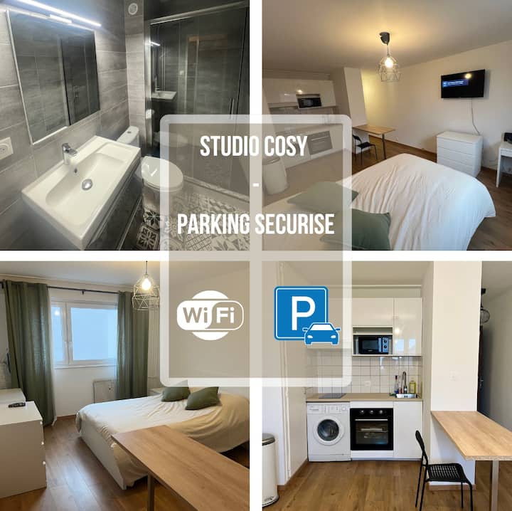 Studio Meublé Dans Résidence Sécurisée + Parking - Mulhouse