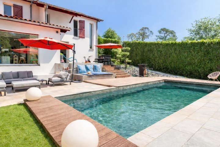 Belle Maison Piscine Chauffée,proche Plages Golfs - Bayonne