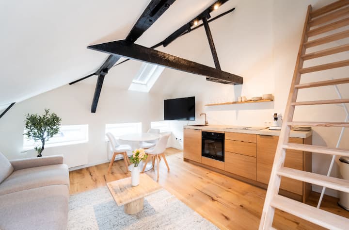 Duplex W/ Mezzanine & Balcony Near Cathedral - Antwerpia