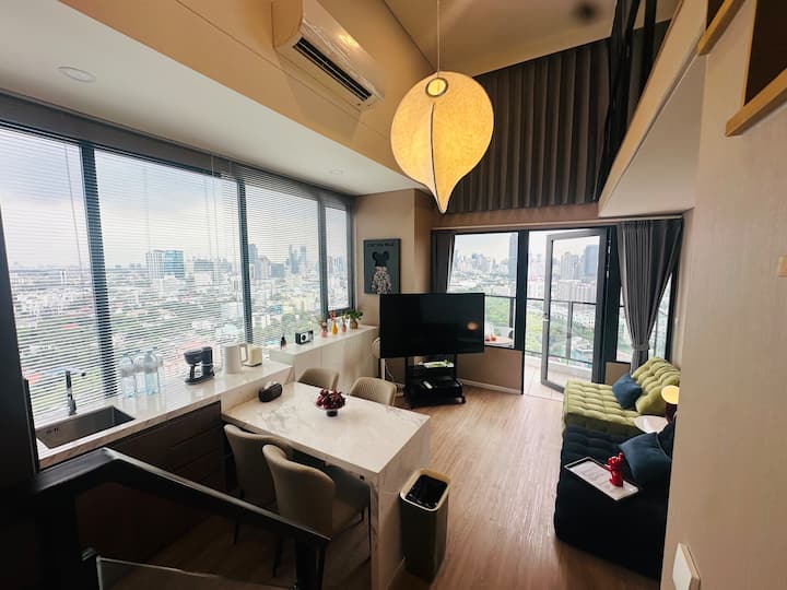 <16b>rama9 Duplex Condo/rca/bkk Hospital/max6ppl - Thailand