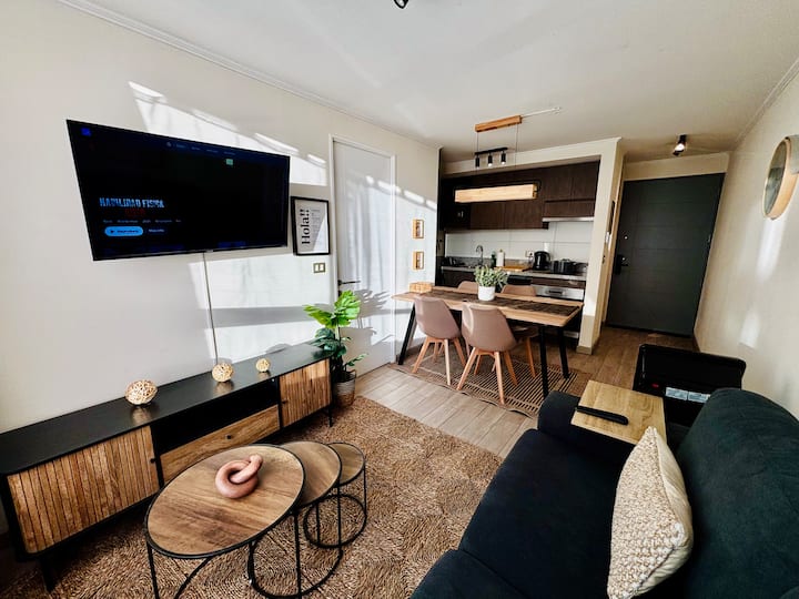 Moderno Y Cómodo Departamento Para 4 Personas - El Bosque, Chile