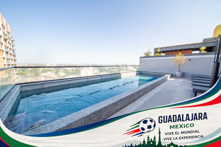 Dpto. Chapultepec, Ac, Alberca, Rooftop & Fire Pit - Guadalajara