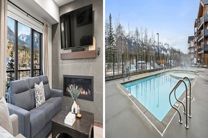 Built 2025 | Pool & Hot Tub | Mountain Views - Canmore