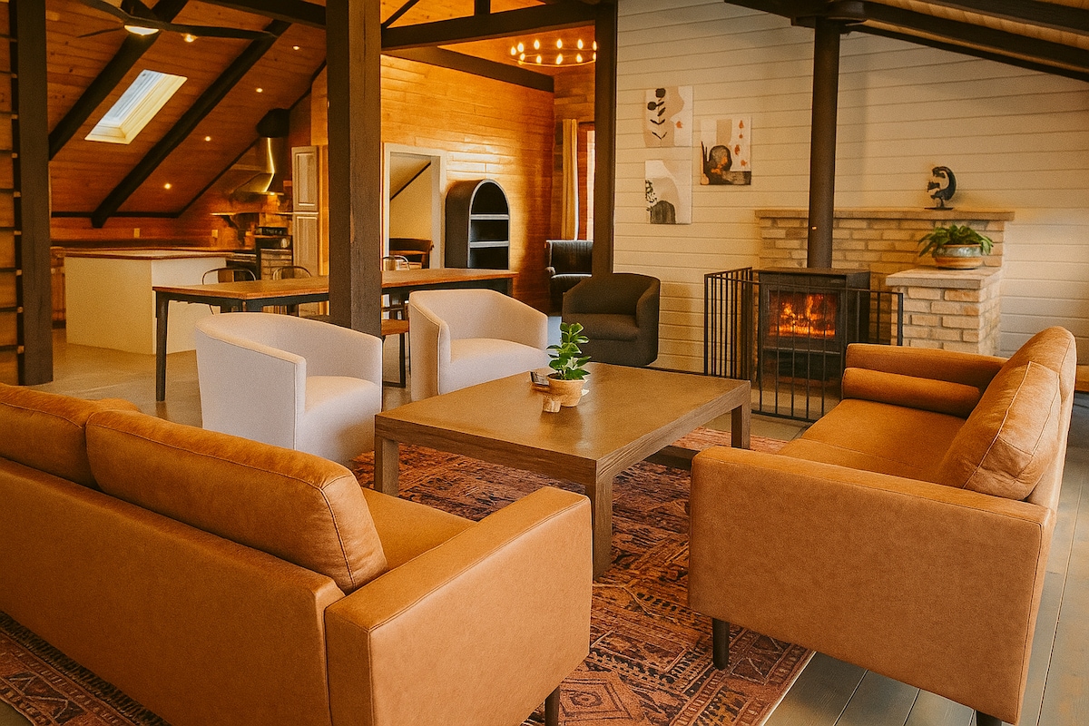 3 lits King Size - 20 acres, spa, foyer et sentier - Airbnb