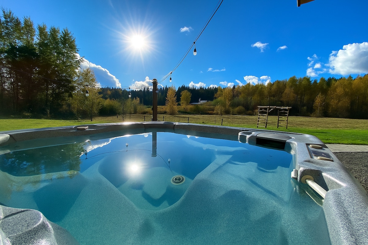 3 lits King Size - 20 acres, spa, foyer et sentier - Airbnb