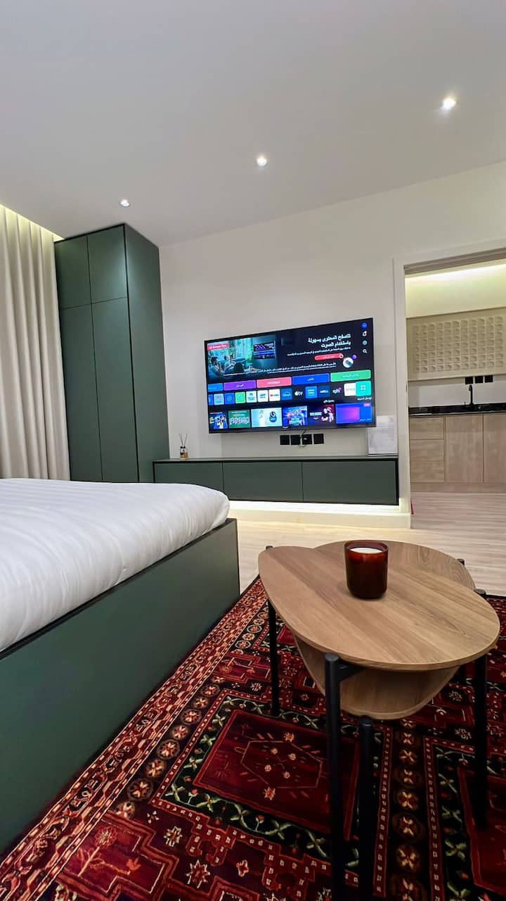 استديو أنيق | دقيقتين مشي للبوليفارد + دخول ذكي - Riyadh