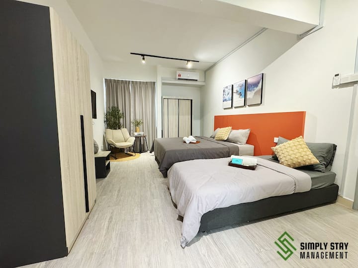 Apartment 7rooms Stylish 14pax  @Ksl/midvalley/ciq - Johor Bahru