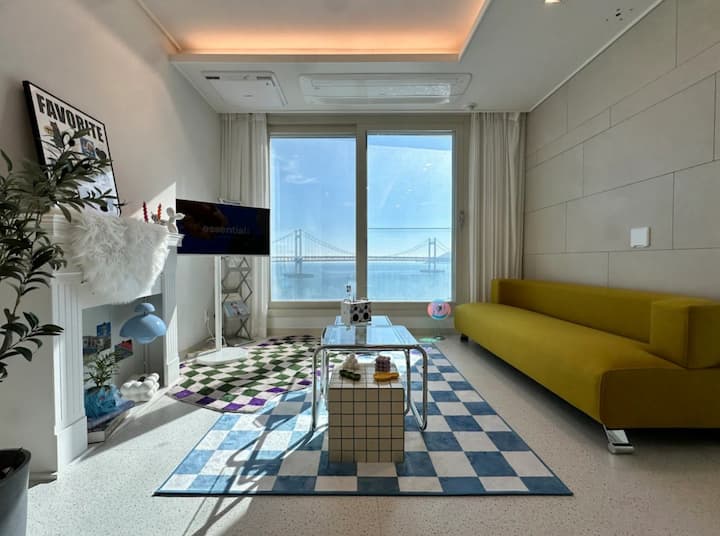 3#3room#침실2거실1#3bed#oceanview#광안대교#무료주차#청결#모든룸에어컨 - Busan