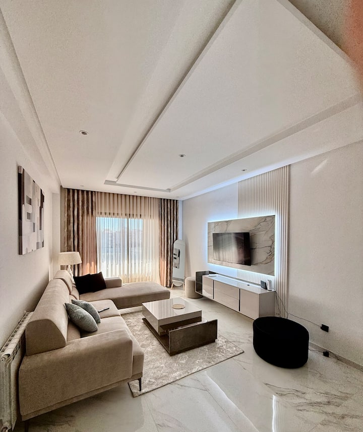 Appartement S+2 : 1 Minute à Pied De La Plage - Susa