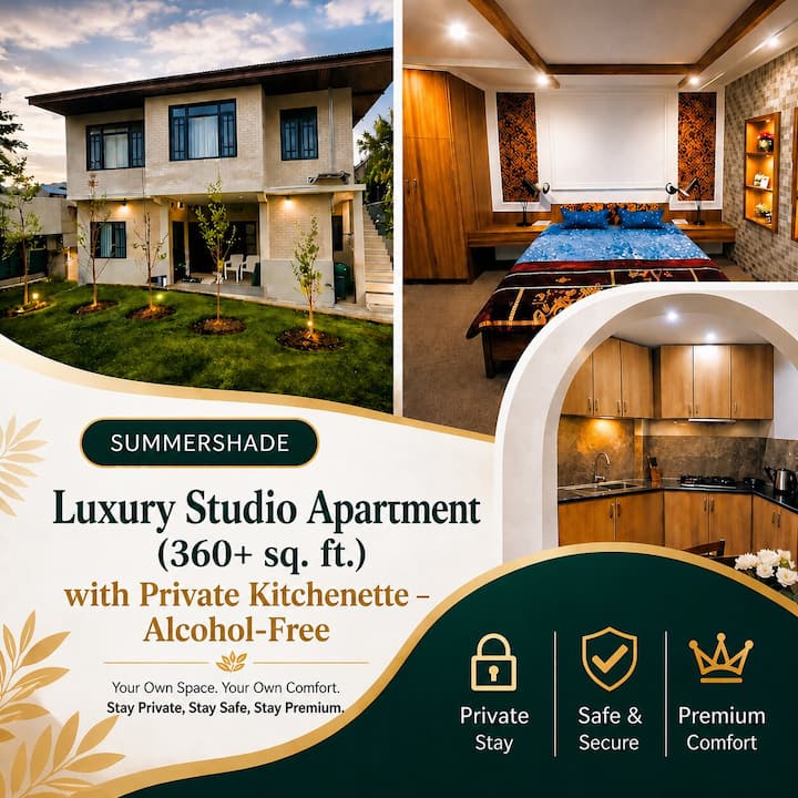 Luxury Studio At Summershade • Alcohol-free Stay - Srinagar