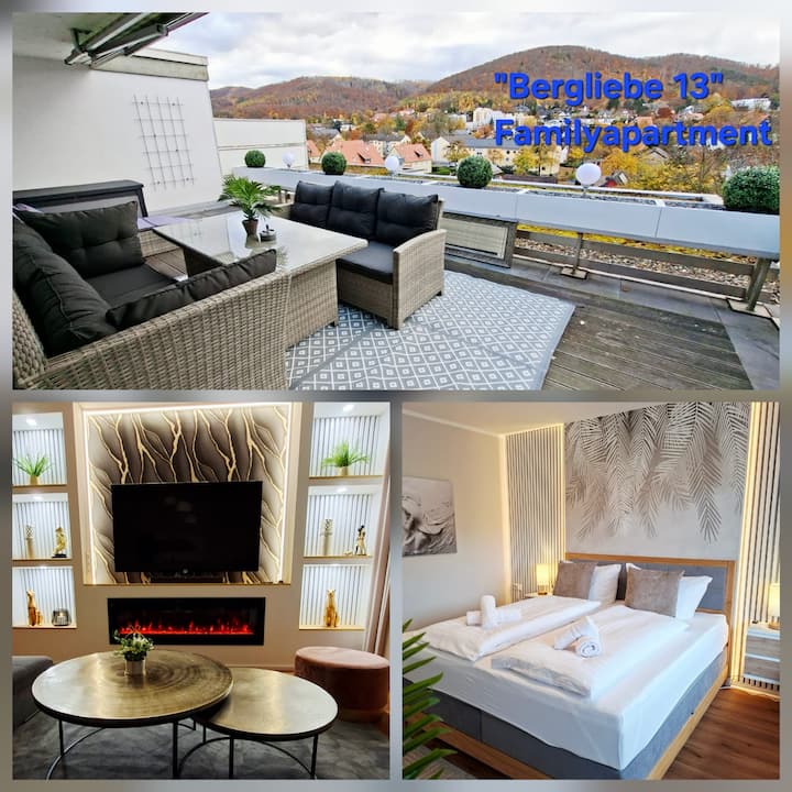 „Bergliebe 13“ Familyappartement, Terrasse+lift - Harz