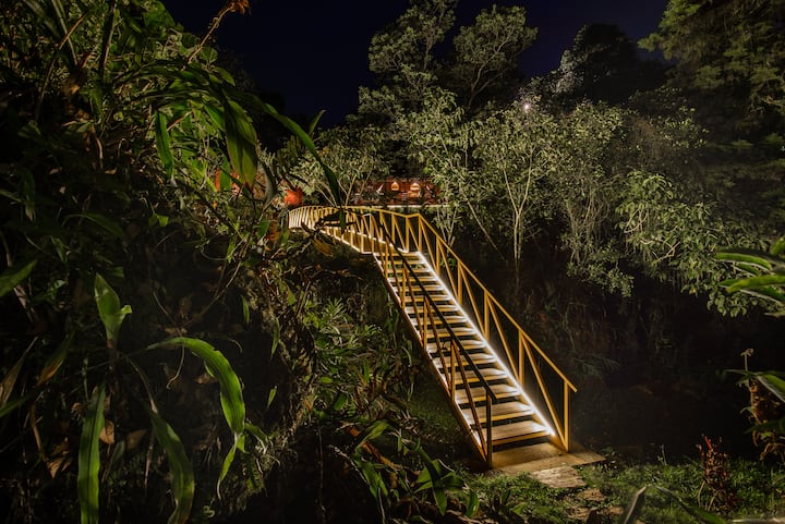 Cabaña Ecochic Con Jacuzzi Y Vista Al Bosque - Sasaima