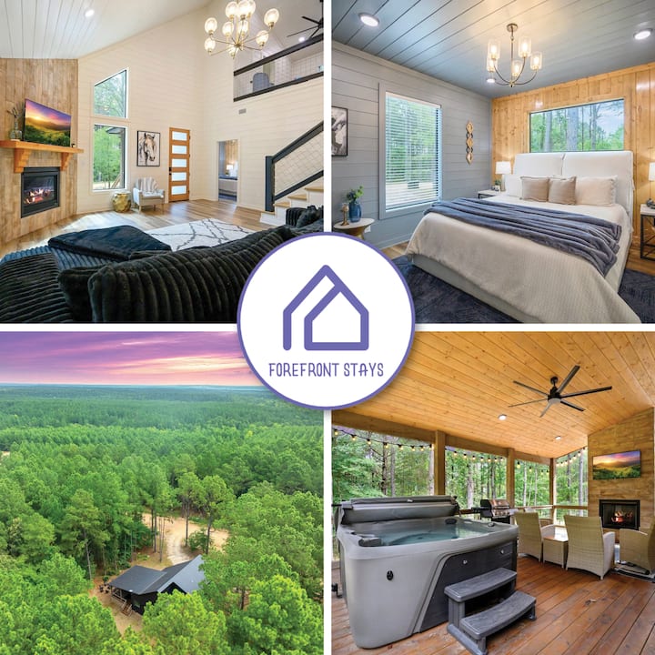 New! Hot Tub | Fire Pit | Forest View | Hochatown - Broken Bow, OK