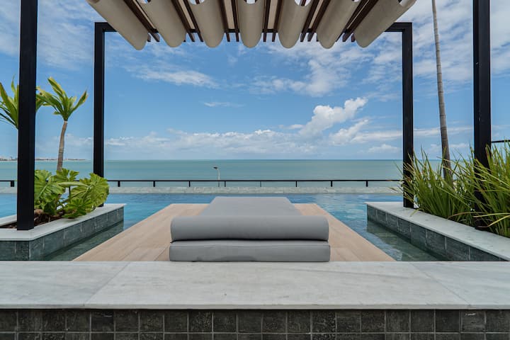 Flat Beira Mar Piscina Na Cobertura By Aeromar - Brasil