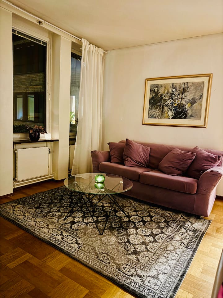 Charmig 1:a Med Balkong Och Utsikt öVer Takåsarna - Stockholm