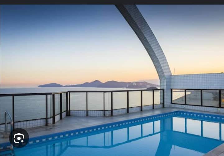 Flat  Varanda  Com Vista  Para O Mar Tudo De Bom - Santos