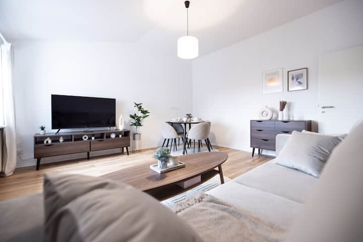 Design 2br | 55qm, Küche, Homeoffice | 14min Hbf - Moers