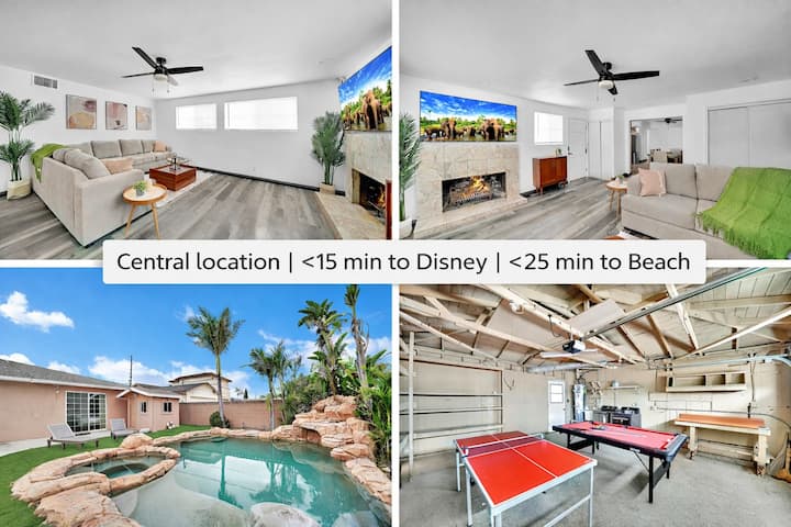 Spacious Disney Home | Heated Pool | Spa | Arcade - Huntington Beach, CA