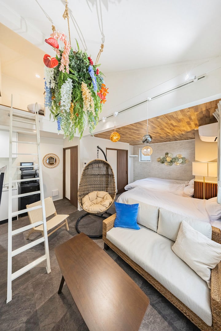 新築アジアリゾート｜31㎡4名｜ディズニー｜成田45分｜繁華街｜船橋駅歩7分｜lagoon2#201 - Funabashi