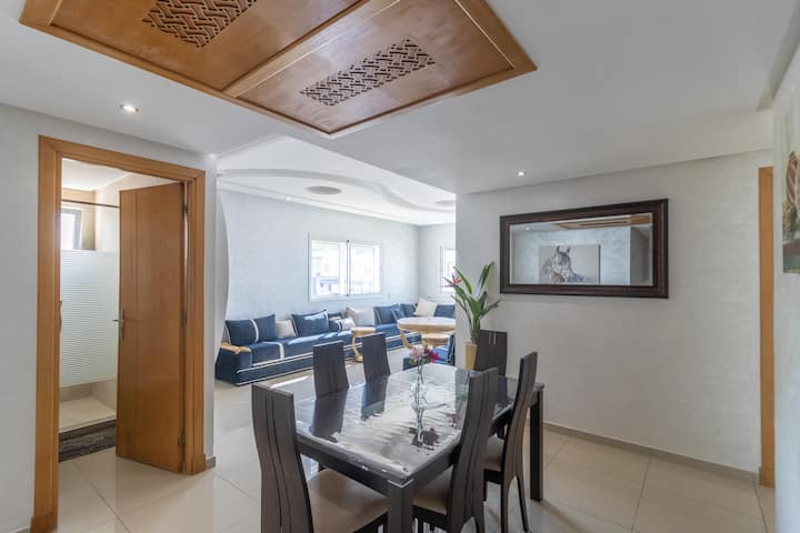 Bel Appartement Familial – Plein Centre Manssouria - Morocco