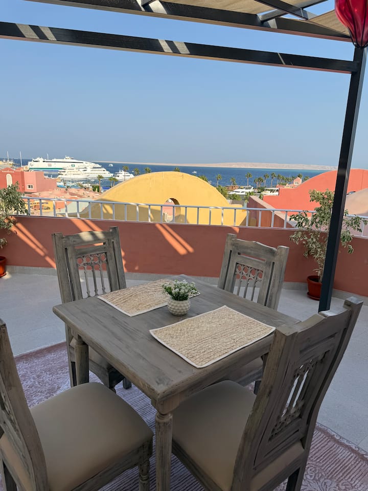 Rooftop Oasis Mit Großer Terrasse Marina Hurghada - Hurghada