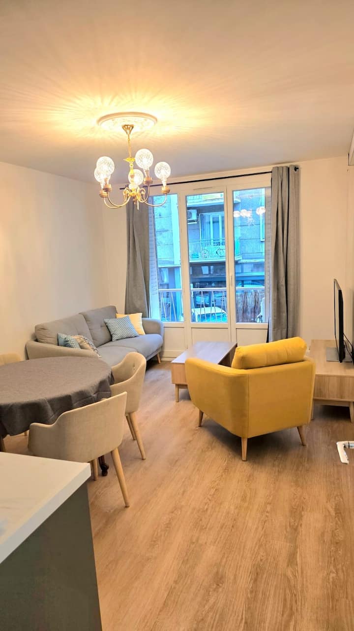 Appartement T3 Climatisé, 2 Chambres - Grenoble