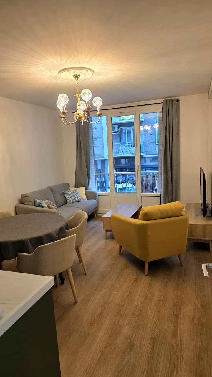 Appartement T3 Climatisé, 2 Chambres - Grenoble